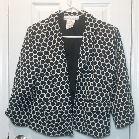 Russell Kemp | Jackets & Coats | Russell Kemp Black White Polka Dot ...